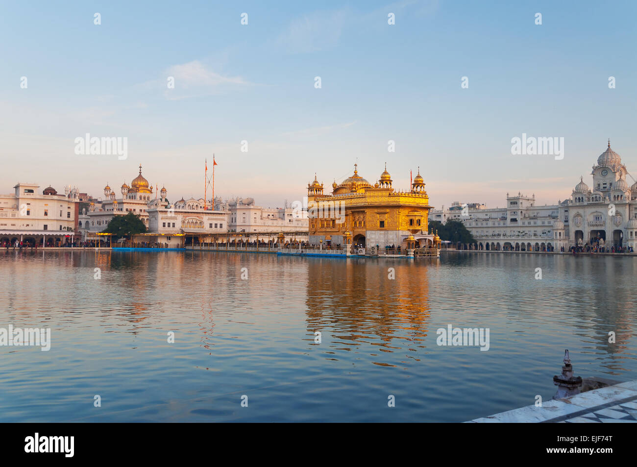 Golden Temple (Harmandir Sahib also Darbar Sahib) in the early morning ...