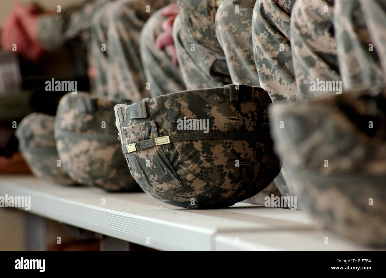 Army combat helmets assigned to Soldiers participating in the 2009 U.S ...