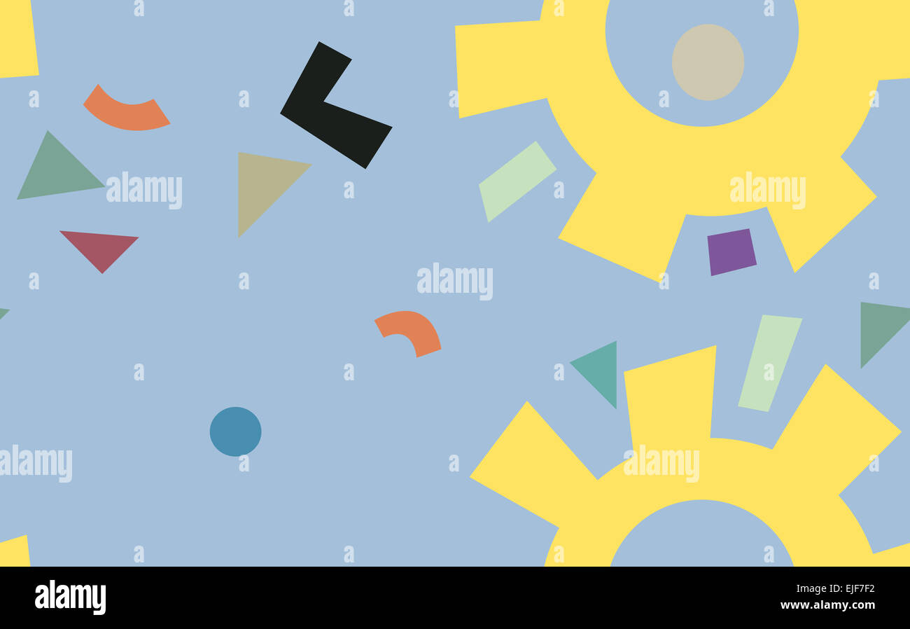 Abstract engineering background in seamless shapes on blue Stock Photo ...