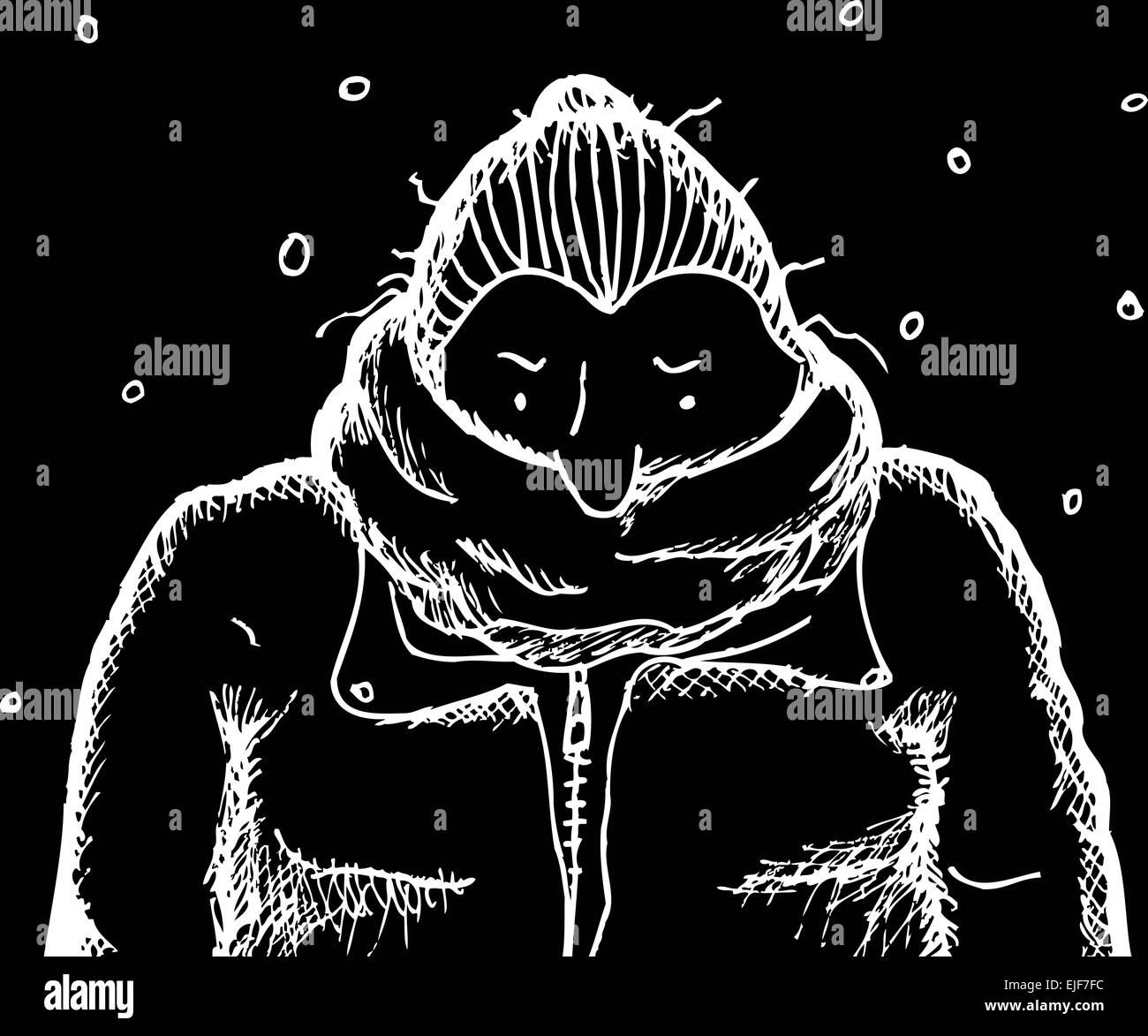 Background cartoon black cold Black and White Stock Photos & Images - Alamy