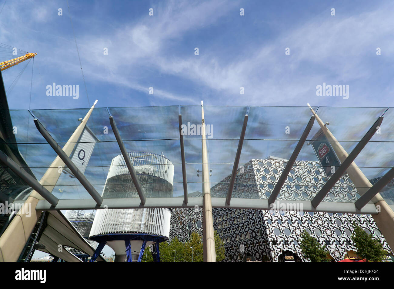 View outside the millennium dome (O2 arena), on the Greenwich ...