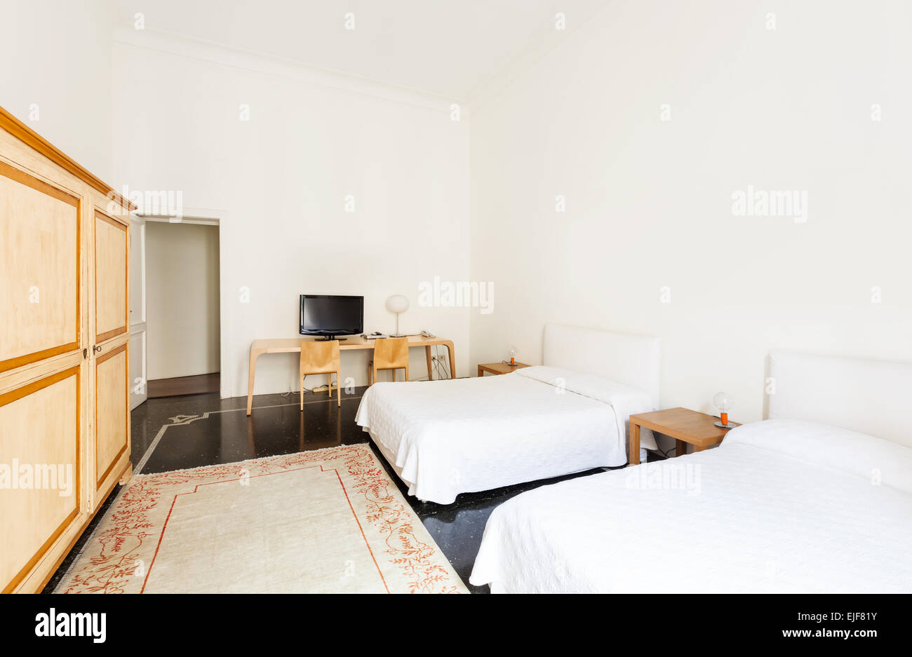 interior, beautiful hotel double room Stock Photo - Alamy
