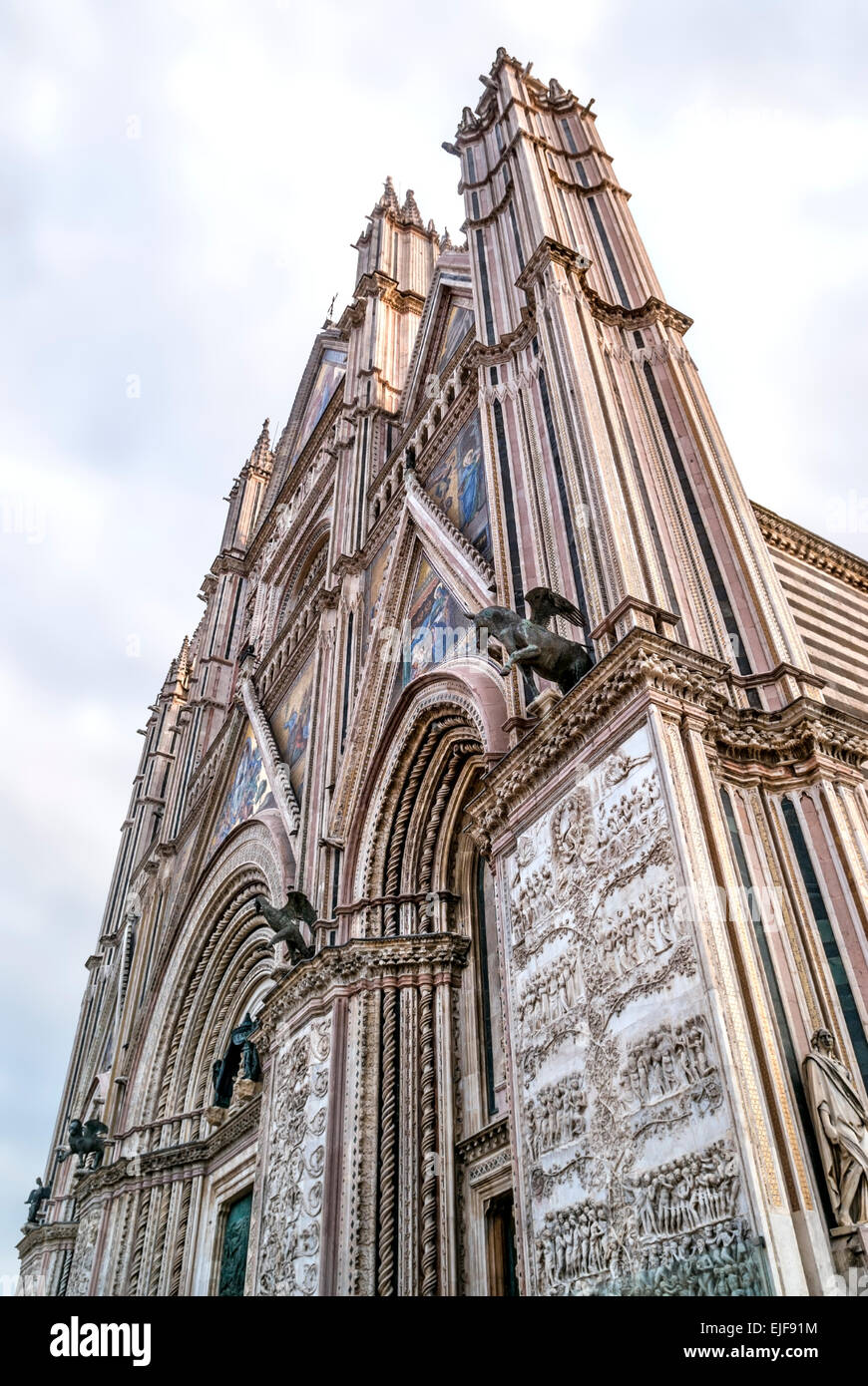 Cathedral of Orvieto (Duomo di Orvieto), Orvieto, Umbria, Italy Stock ...