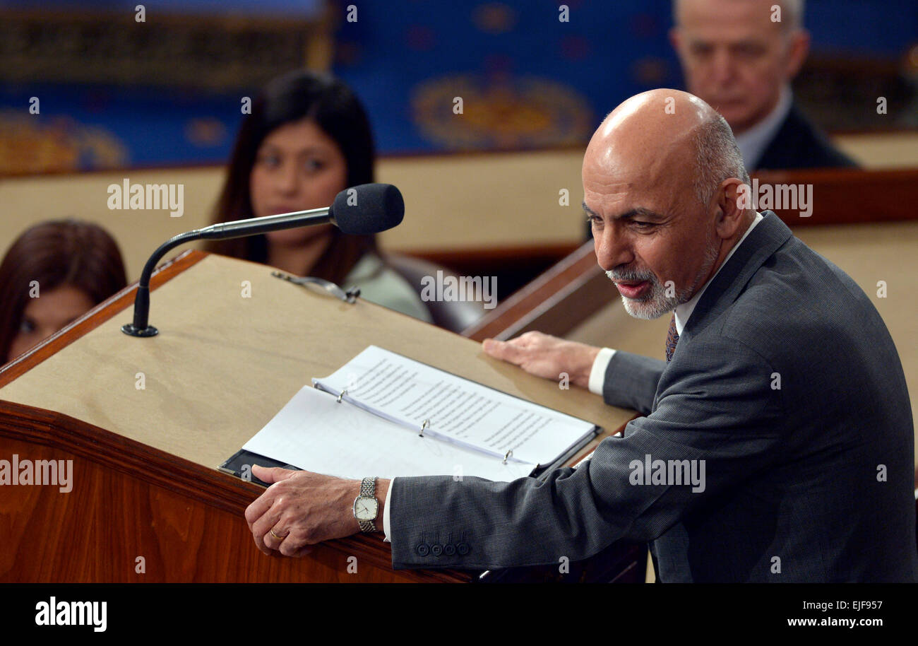 Washington, DC, USA. 25th Mar, 2015. Afghan President Ashraf Ghani ...