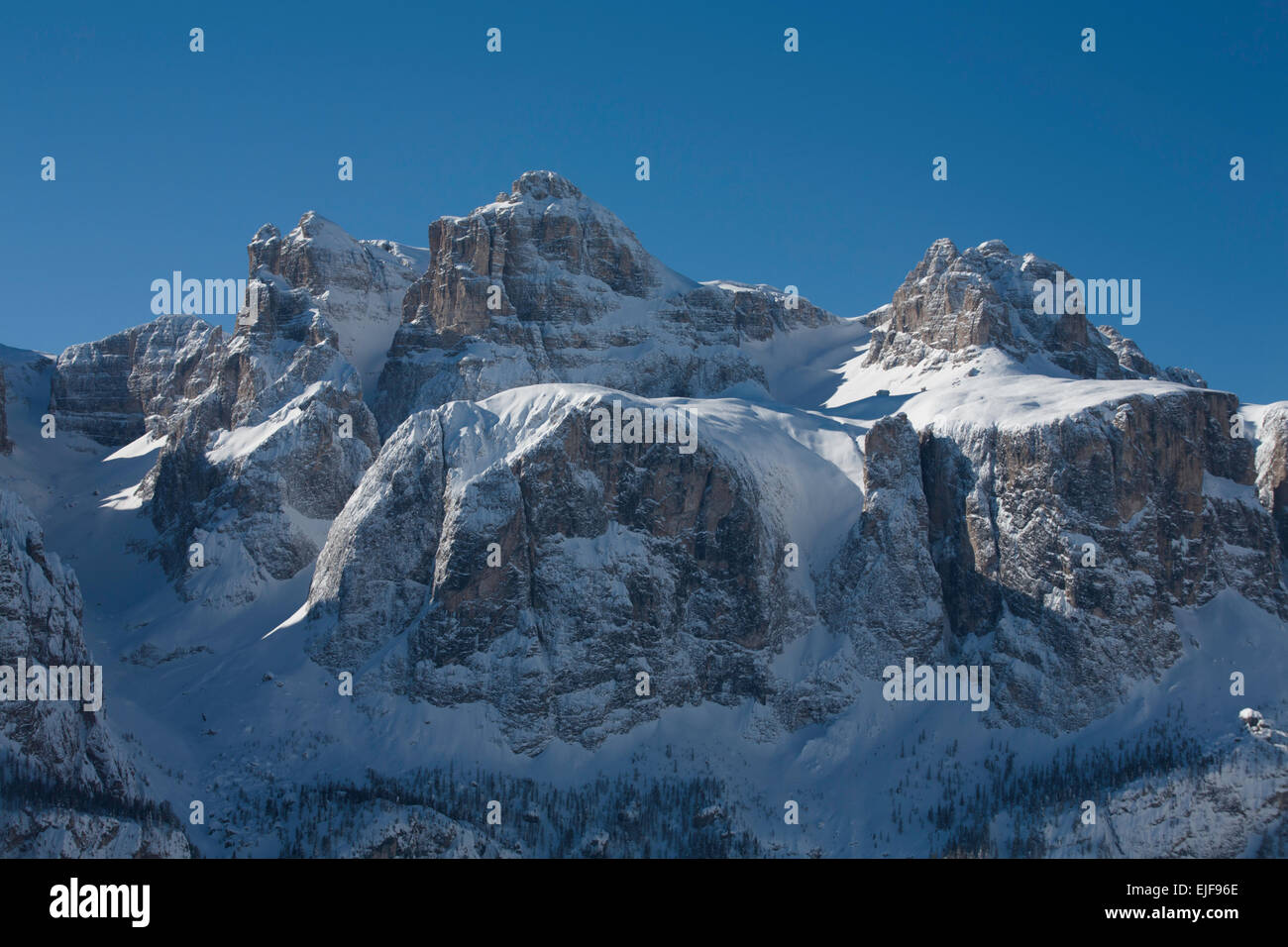Cliff faces Gruppo del Sella Sella Gruppe Val Gardena Selva Dolomites ...