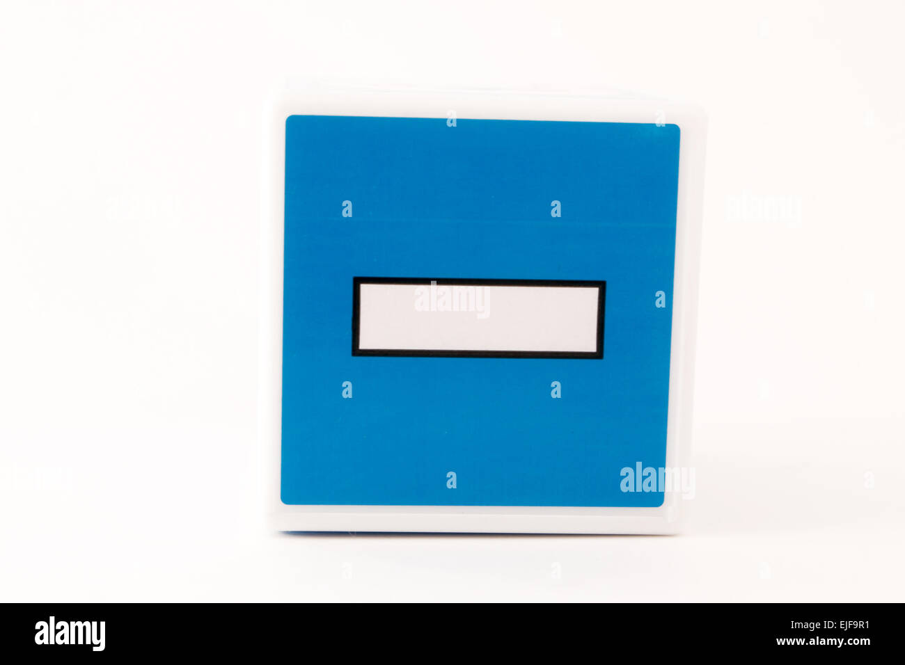 A blue and white simple minus math sign on an isolated background Stock ...