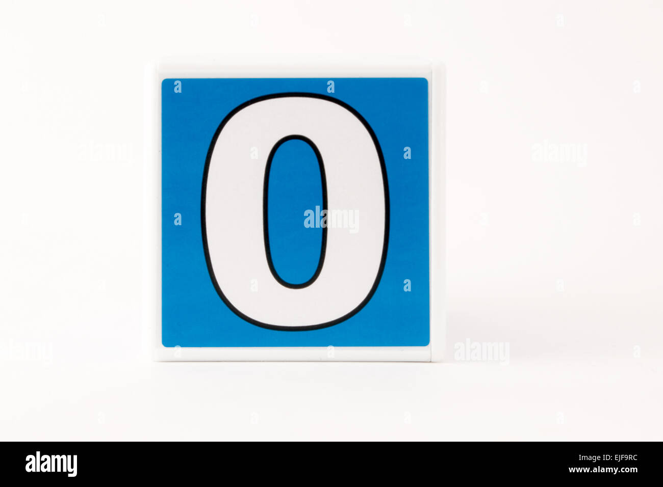Number zero in a simple child building block on white Stock Photo - Alamy