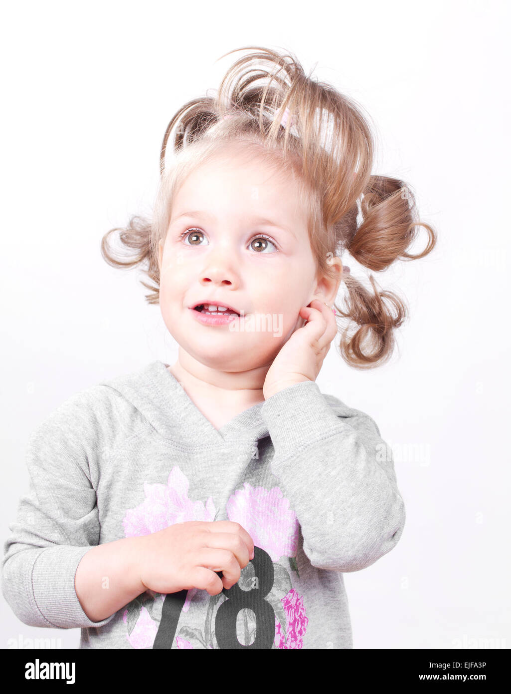 Cute little girl isolated hi-res stock photography and images - Alamy