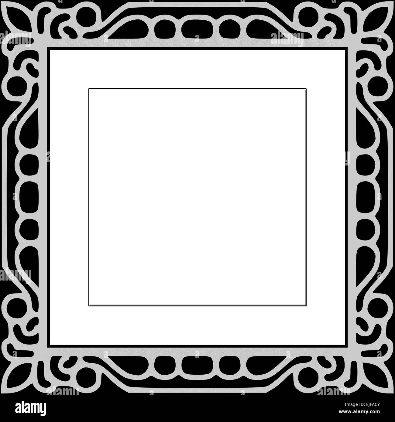 Black Frame effect with patterns for photos Stock Photo - Alamy