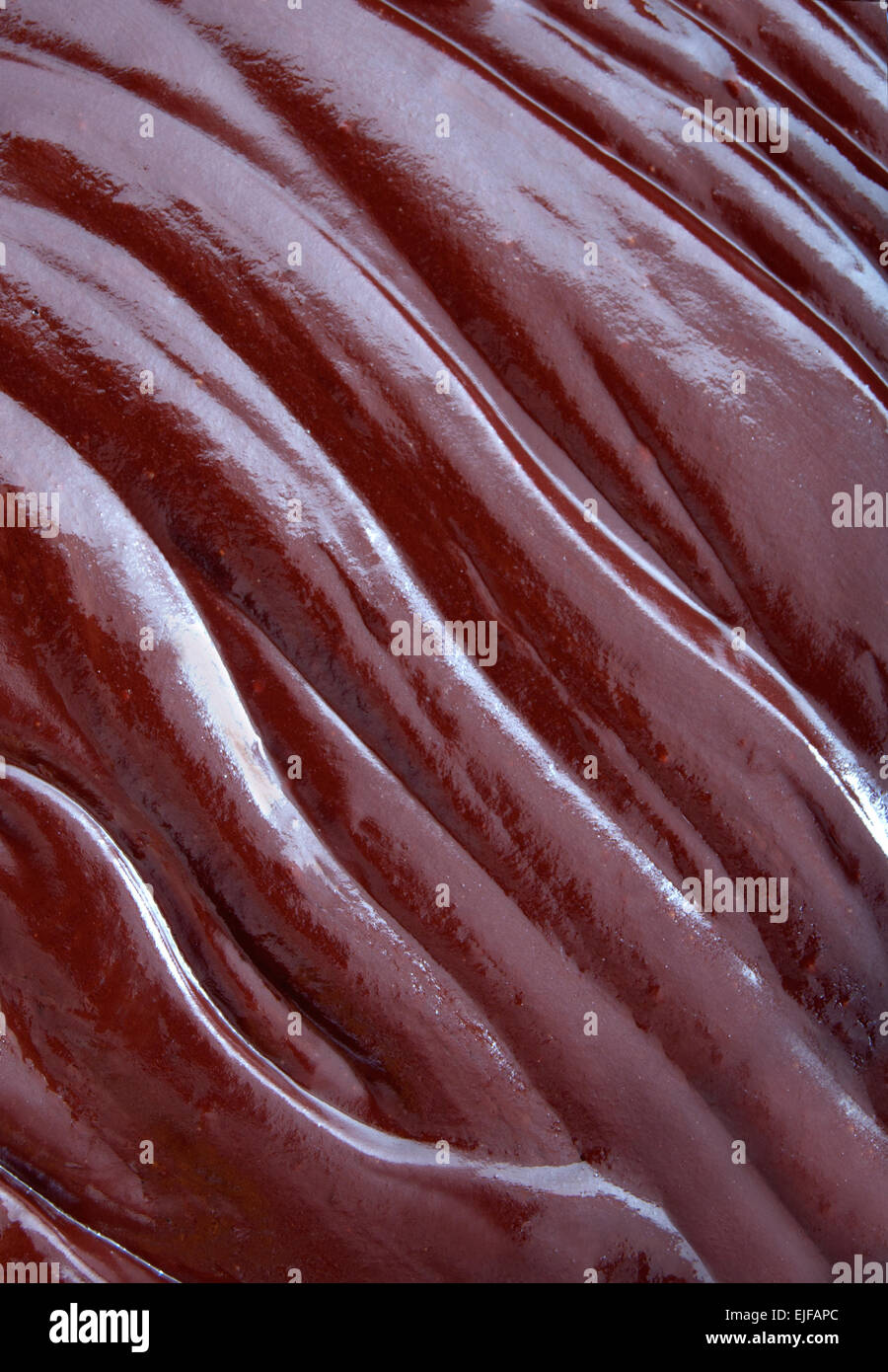 Creamy thick melted hot chocolate with a rippled texture Stock Photo ...