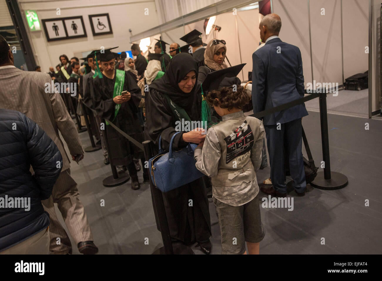 Queuing for their graduation snap Saudi Arabian nationals at The Saudi ...