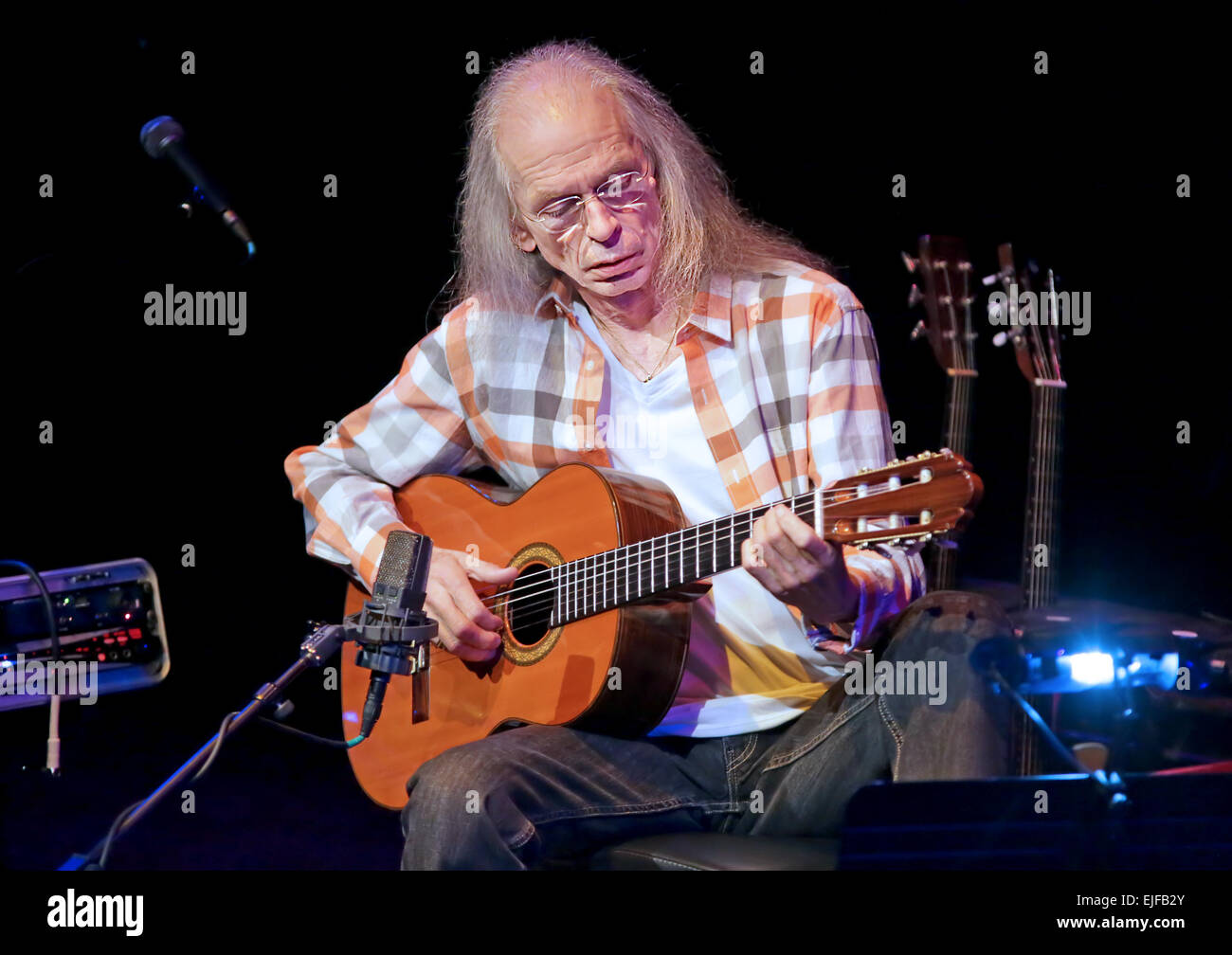 Steve Howe, of the band Yes, performs at The Capstone Theatre in ...