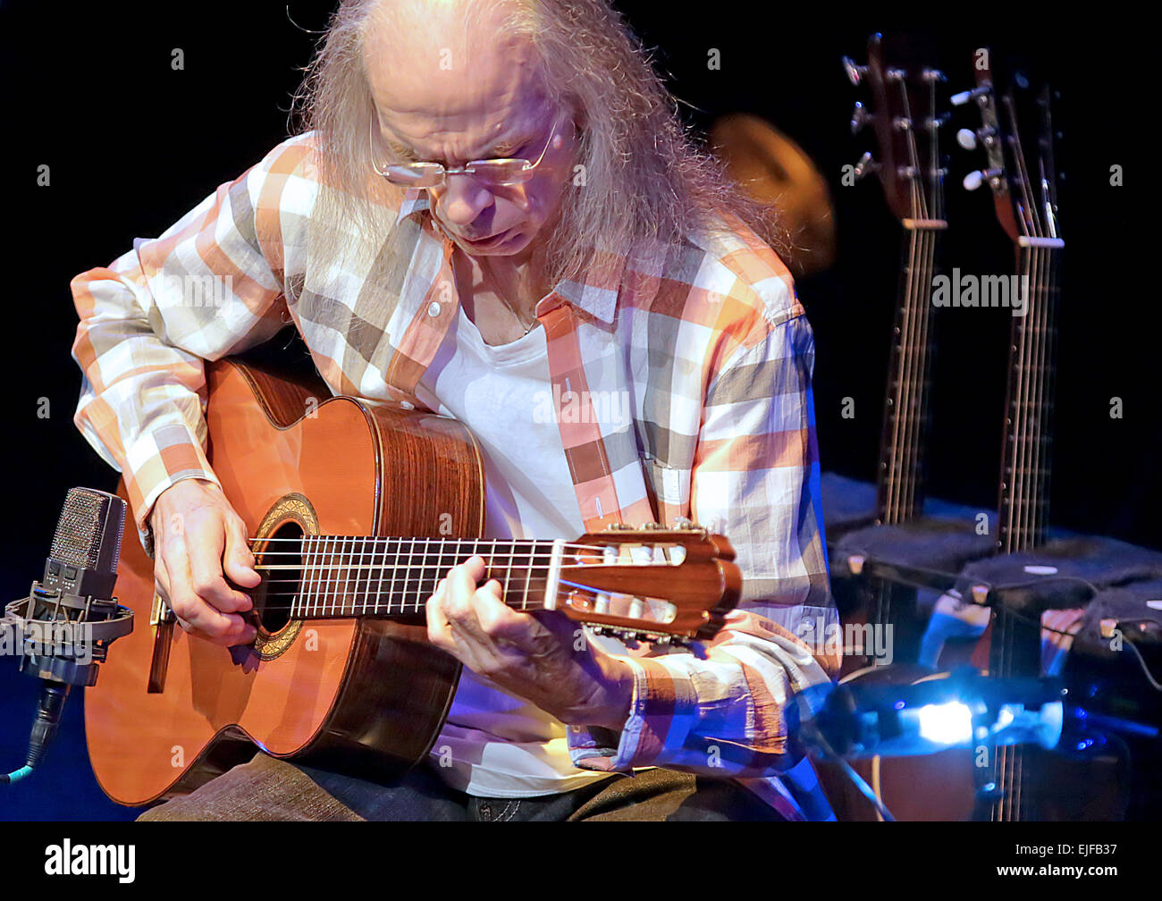 Steve Howe, of the band Yes, performs at The Capstone Theatre in ...