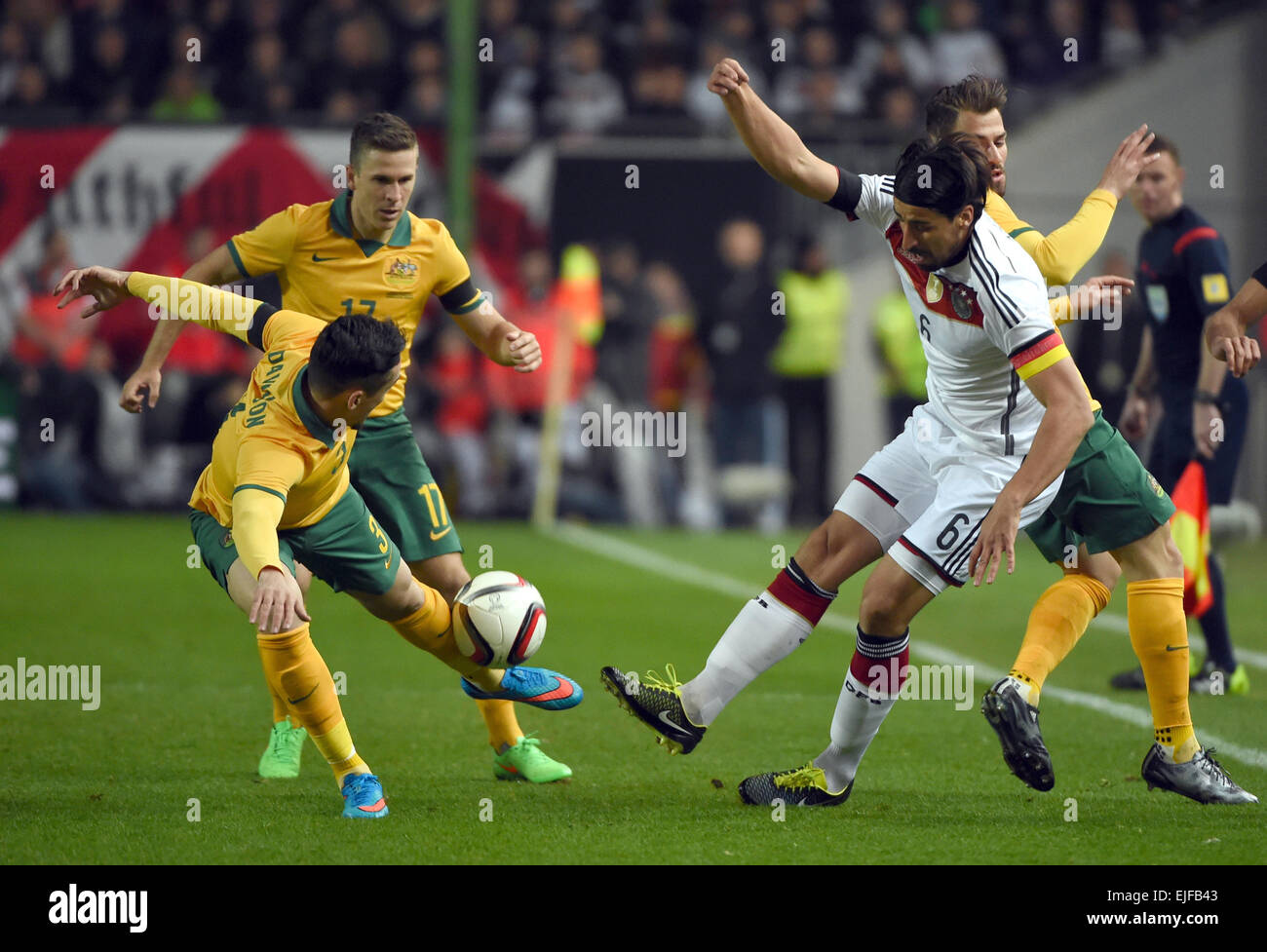 Kaiserslautern, Germany. 25th Mar, 2015. Germany's Sami Khedira (R) and ...