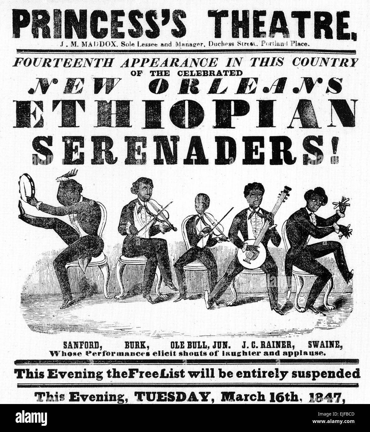 Minstrels poster Black and White Stock Photos & Images - Alamy