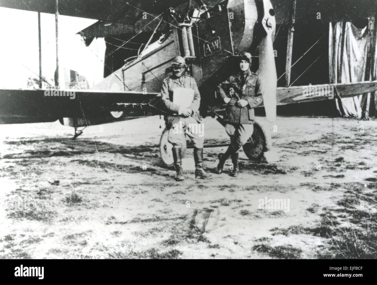 FERDINAND WEST VC (1896-1988) at right as a Captain in No 8 Squadron ...