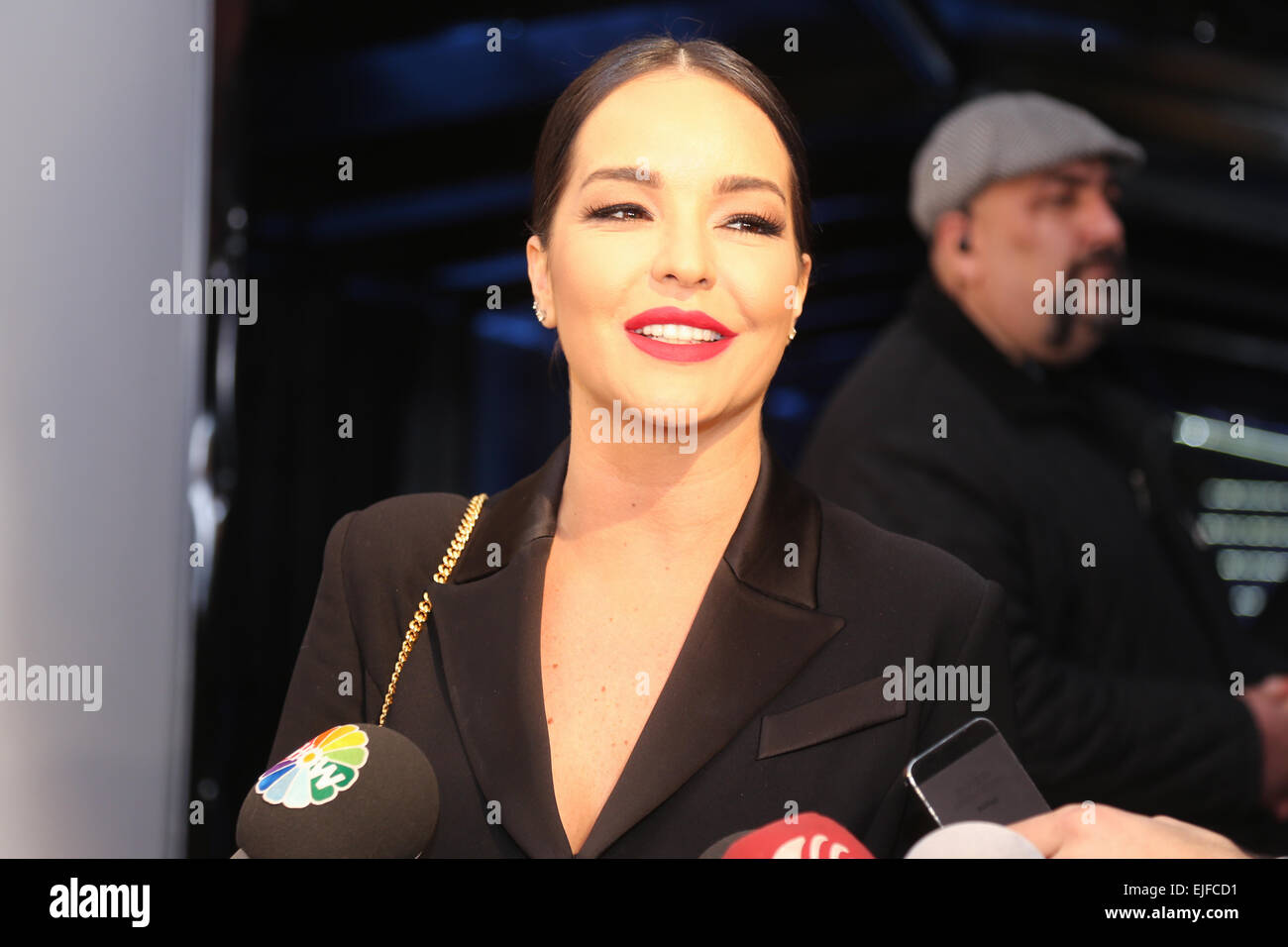 ISTANBUL, TURKEY - MARCH 18, 2015: Turkish Singer Bengu in Lounge of ...