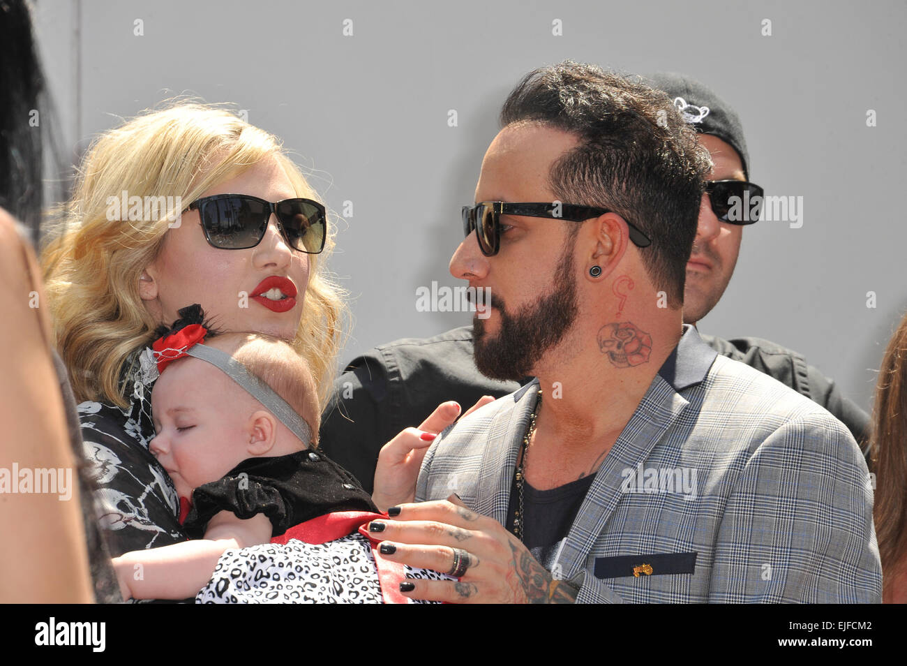 LOS ANGELES, CA - APRIL 22, 2013: Backstreet Boys star AJ McLean & wife ...