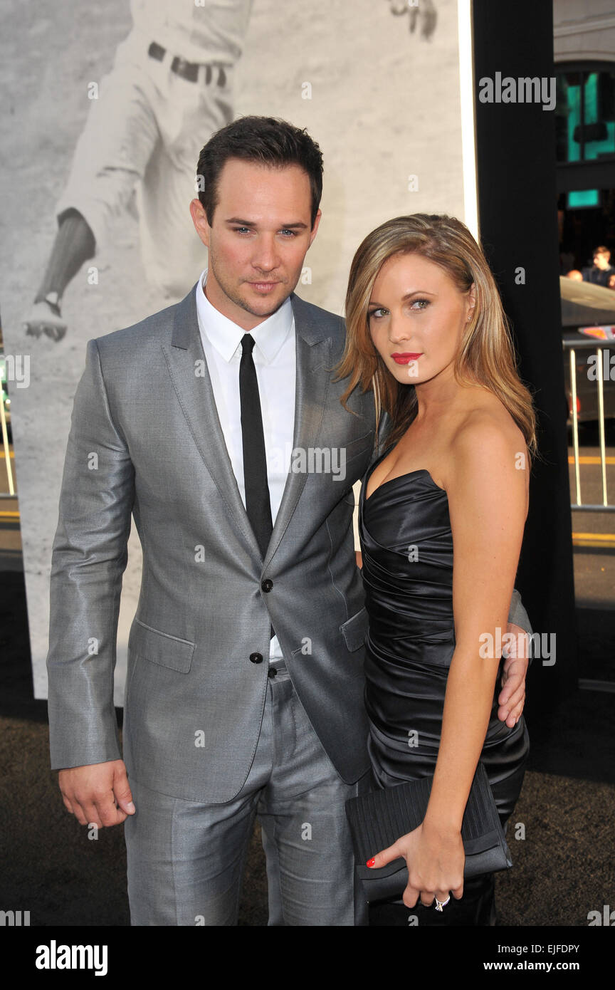 LOS ANGELES, CA - APRIL 9, 2013: Ryan Merriman & fiancŽe Kristen ...