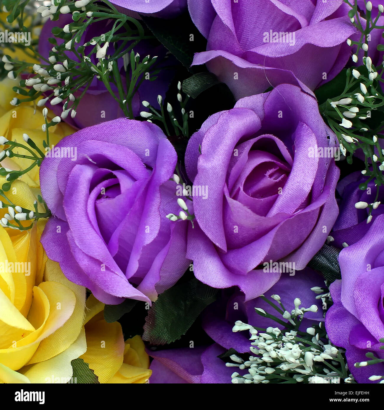 Colorful of rose artificial flower Stock Photo - Alamy