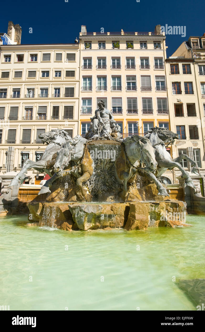 BARTHOLDI FOUNTAIN PLACE DES TERREAUX LYON RHONE ALPES FRANCE Stock ...