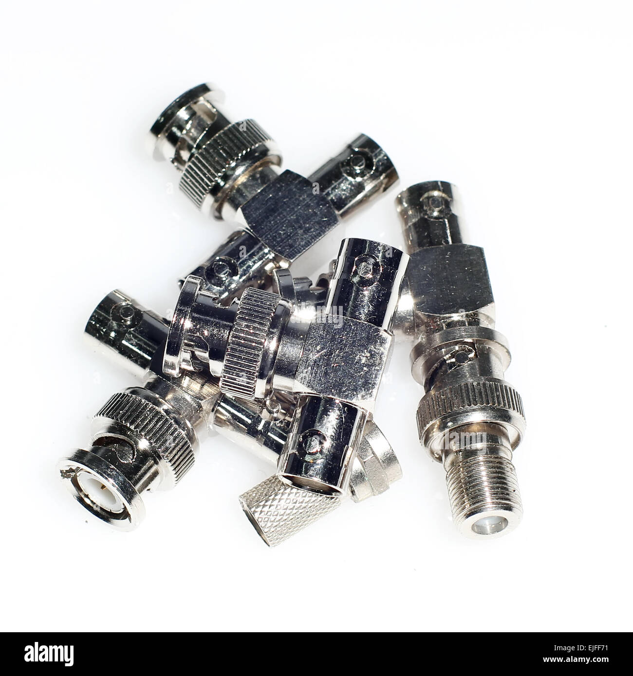 TV connector isolated on white background Stock Photo - Alamy