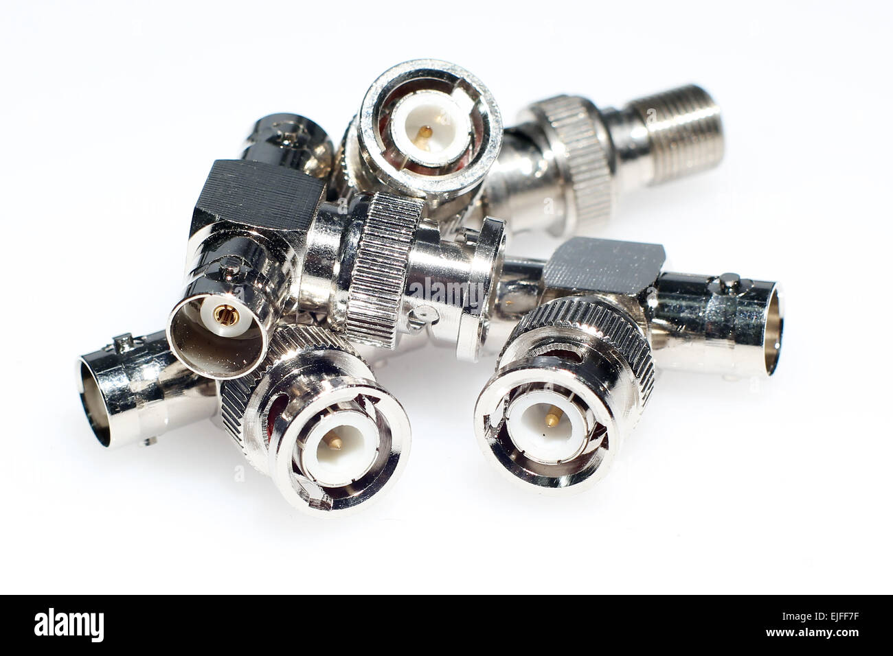 TV connector isolated on white background Stock Photo - Alamy