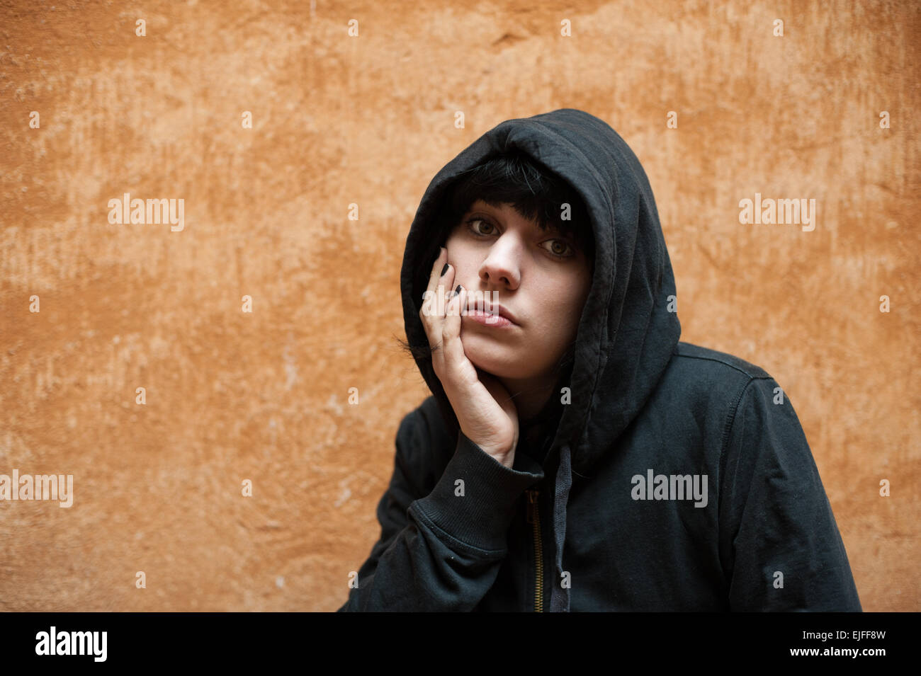 Woman posing expression problems hi-res stock photography and images ...