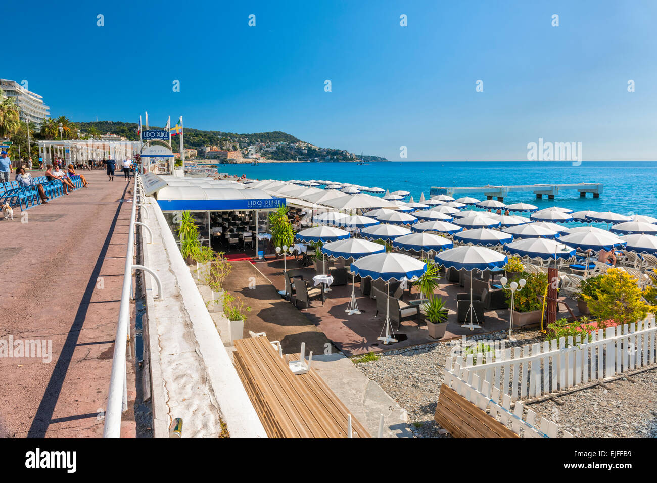 NICE, FRANCE - OCTOBER 2, 2014: English promenade or Promenade des ...