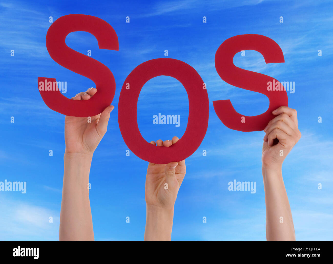 Many Caucasian People And Hands Holding Red Letters Or Characters ...