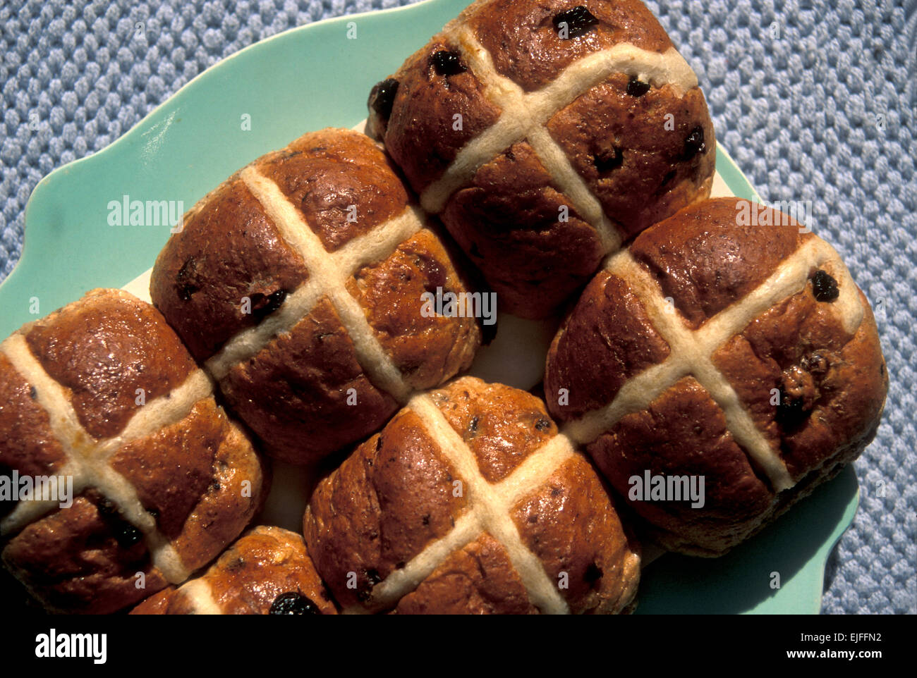 Traditional Easter hot cross buns Stock Photo - Alamy