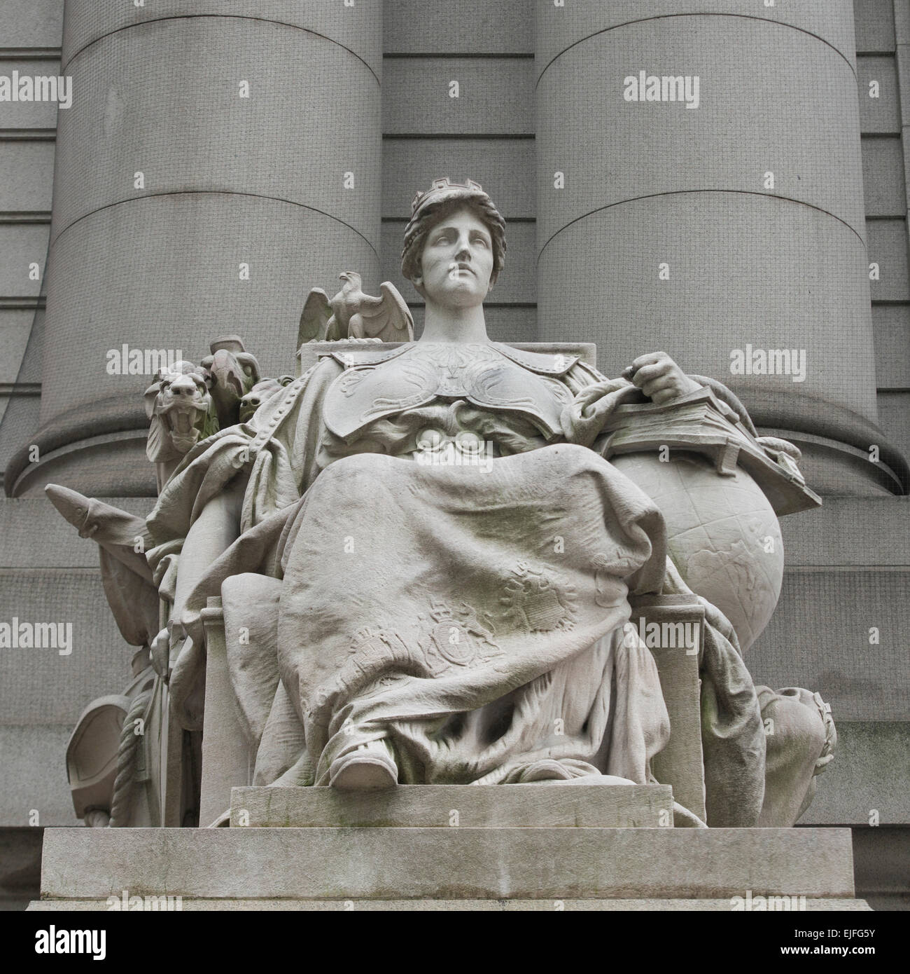 Statues at Alexander Hamilton U.S. Custom House, Manhattan, New York ...