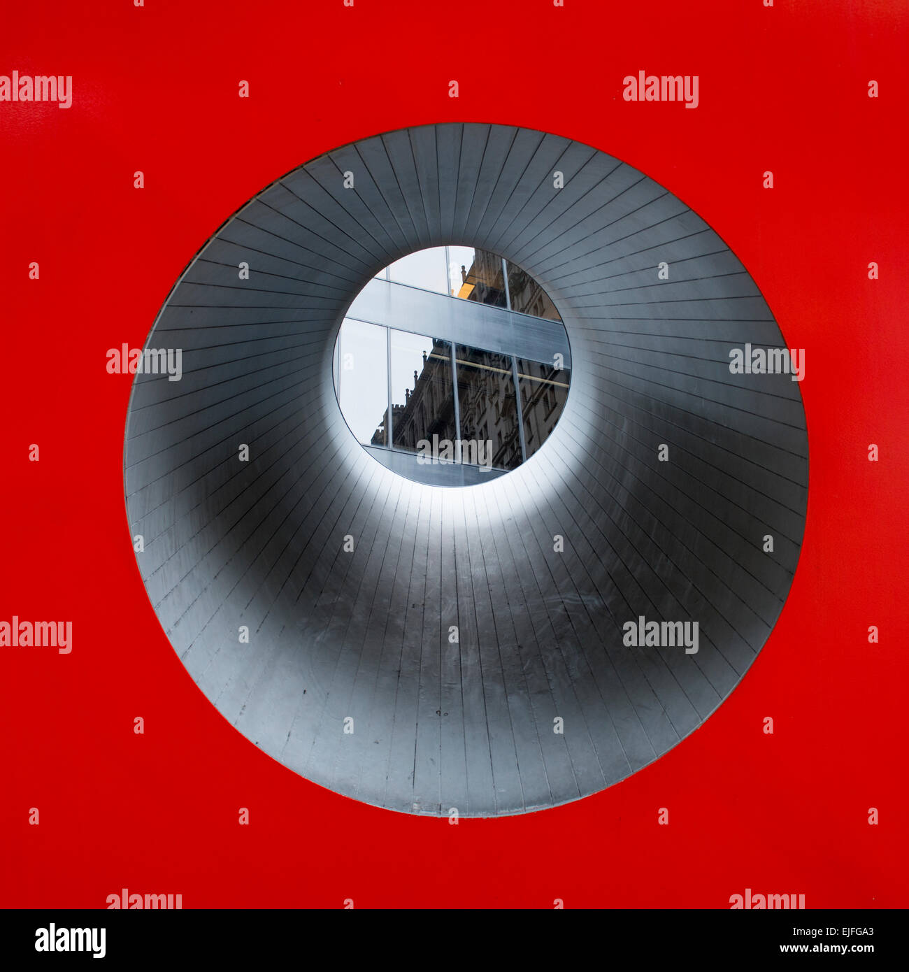 View of buildings through Circular Opening, Manhattan, New York City ...