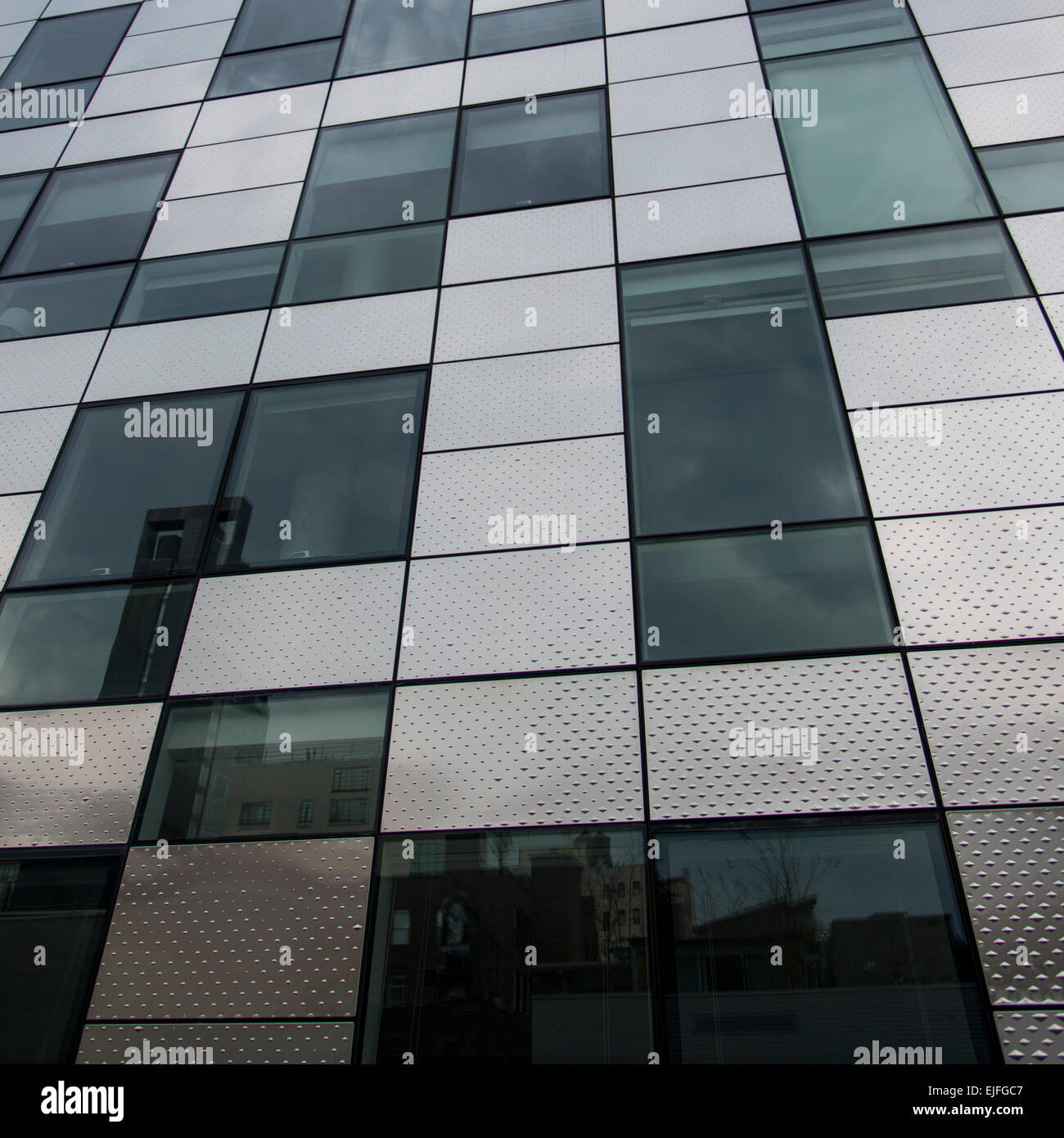 Low angle view of a modern building exterior, Midtown, New York City ...