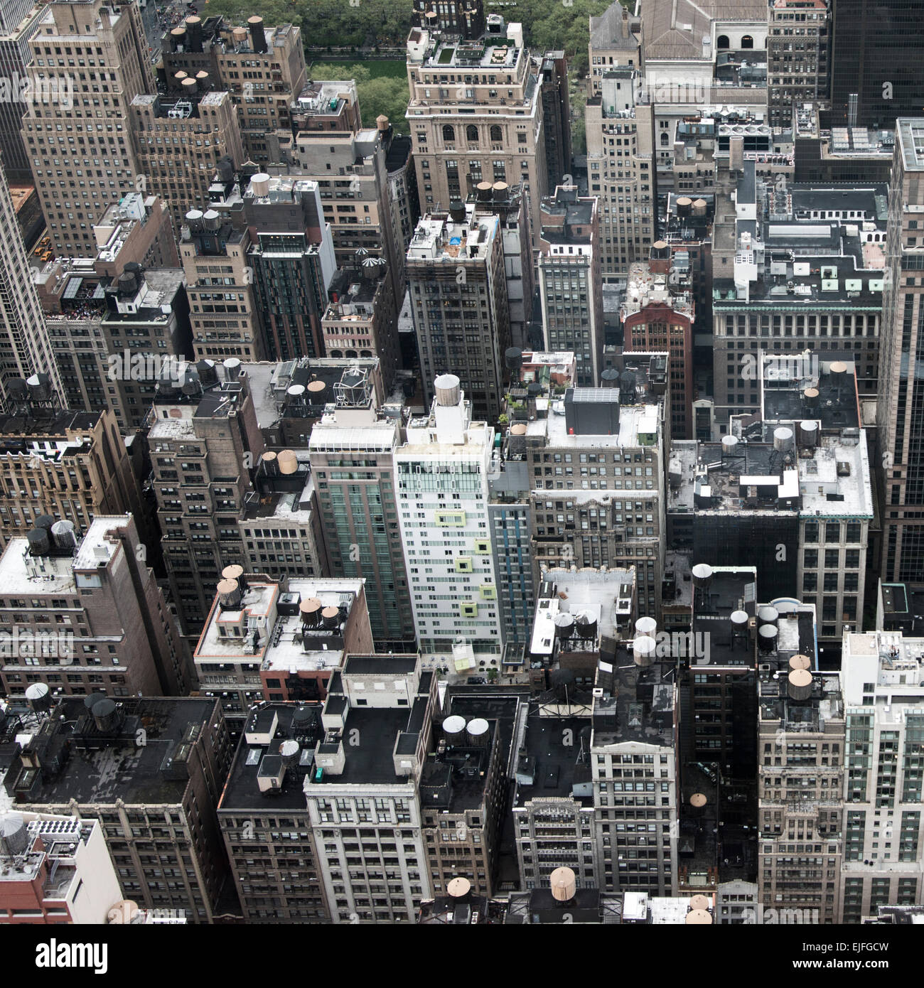 Aerial view of buildings, Manhattan, New York City, New York State, USA ...