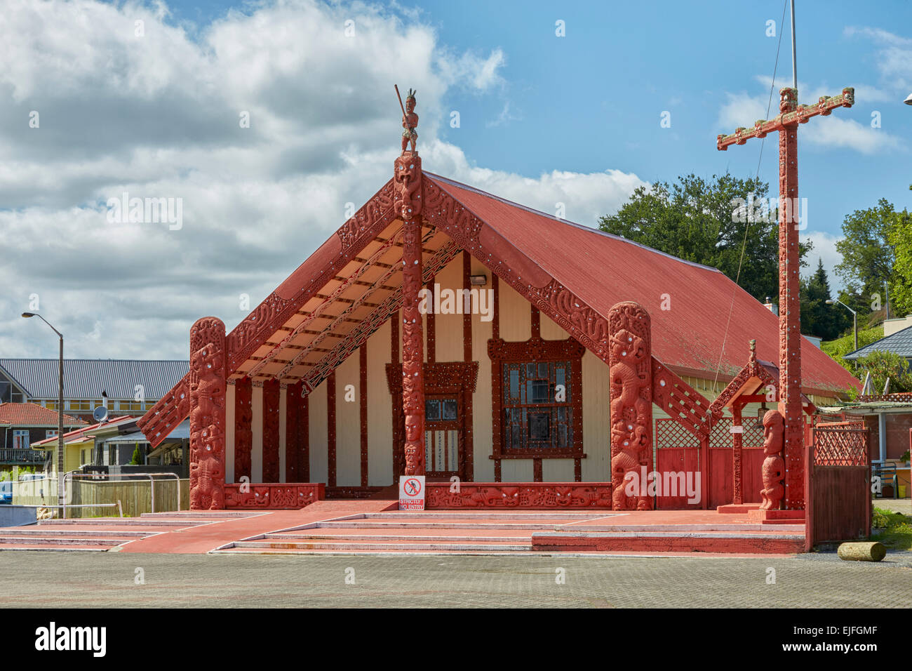 Ohinemutu Maori Village, Rotorua, North Island, New Zealand Stock Photo ...