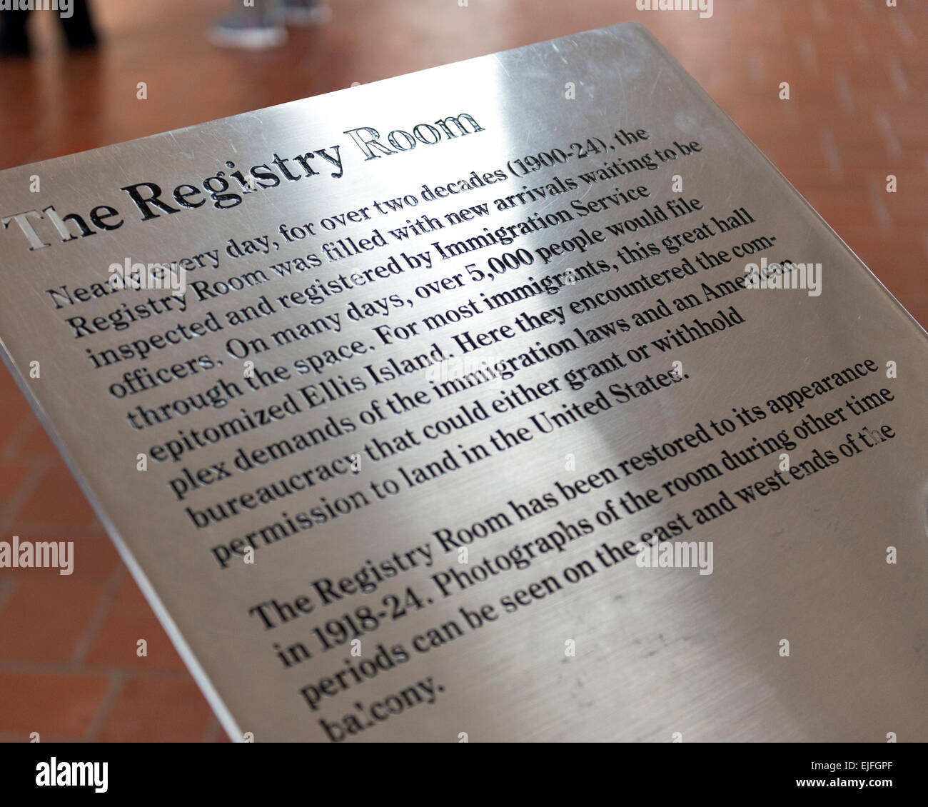 The ellis island registry room hi-res stock photography and images - Alamy