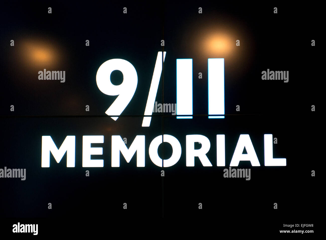 9/11 memorial sign, Manhattan, New York City, New York State, USA Stock ...