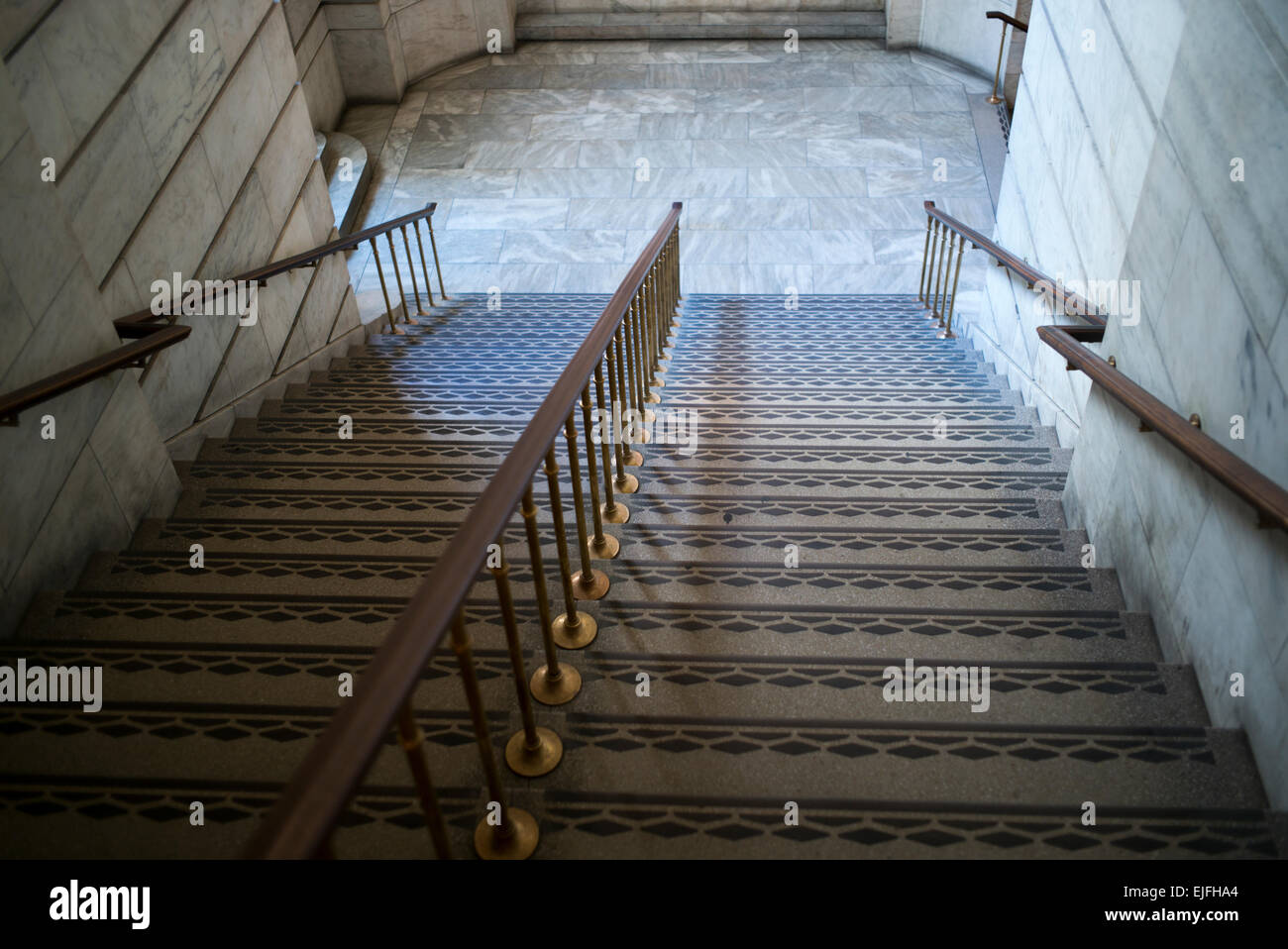 Stairway in New York Public Library, Midtown, Manhattan, New York City ...