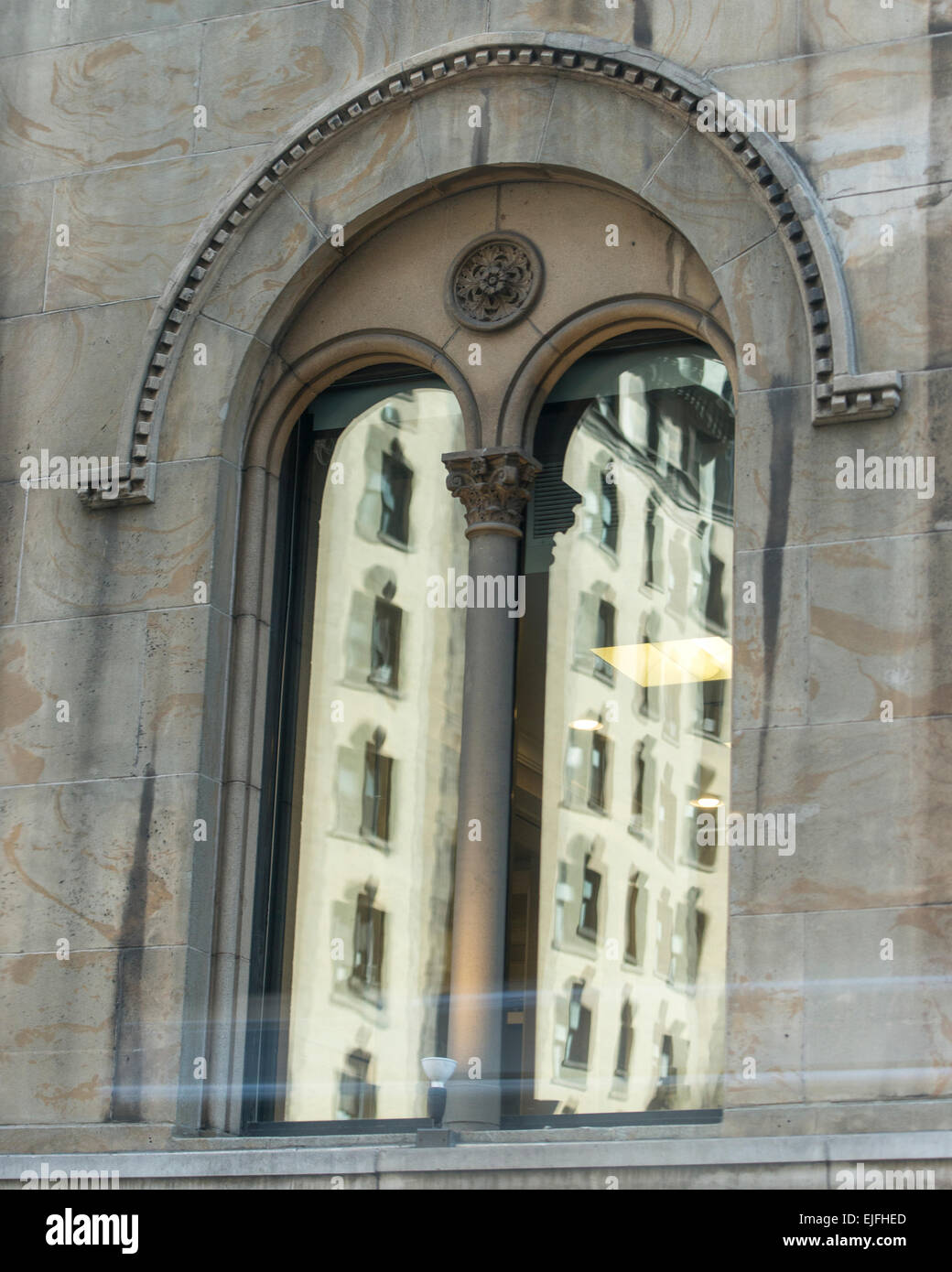 Detail of a window, Manhattan, New York City, New York State, USA Stock ...