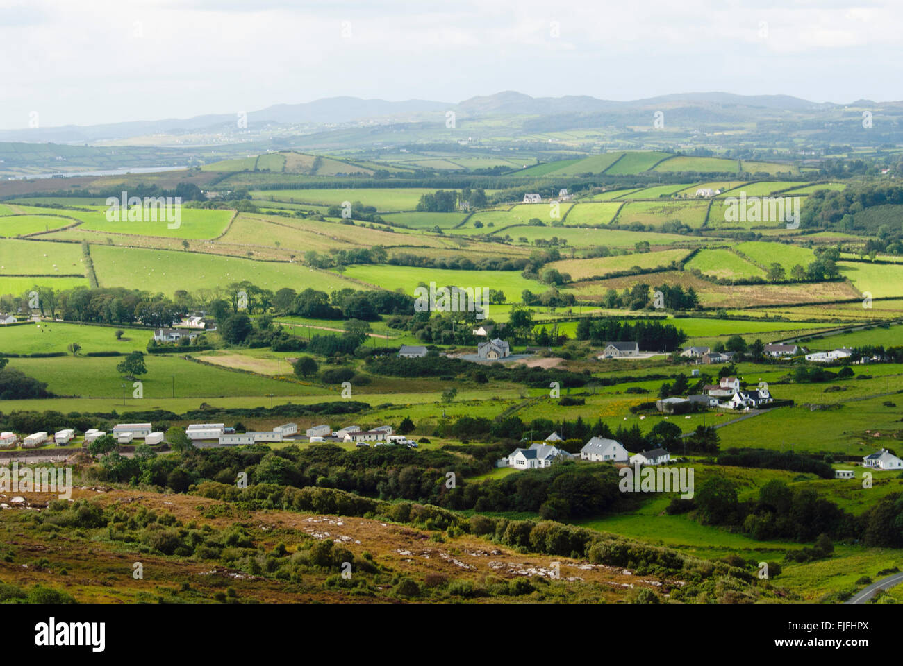 Irish countryside near Portsalon, County Donegal, Ireland Stock Photo ...