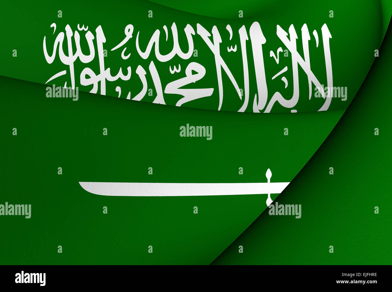 Flag of Saudi Arabia. Close Up Stock Photo - Alamy
