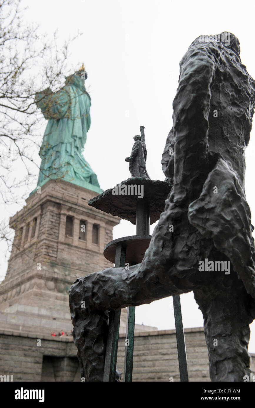 Sculptures by Phillip Ratner, Statue of Liberty, Liberty Island ...