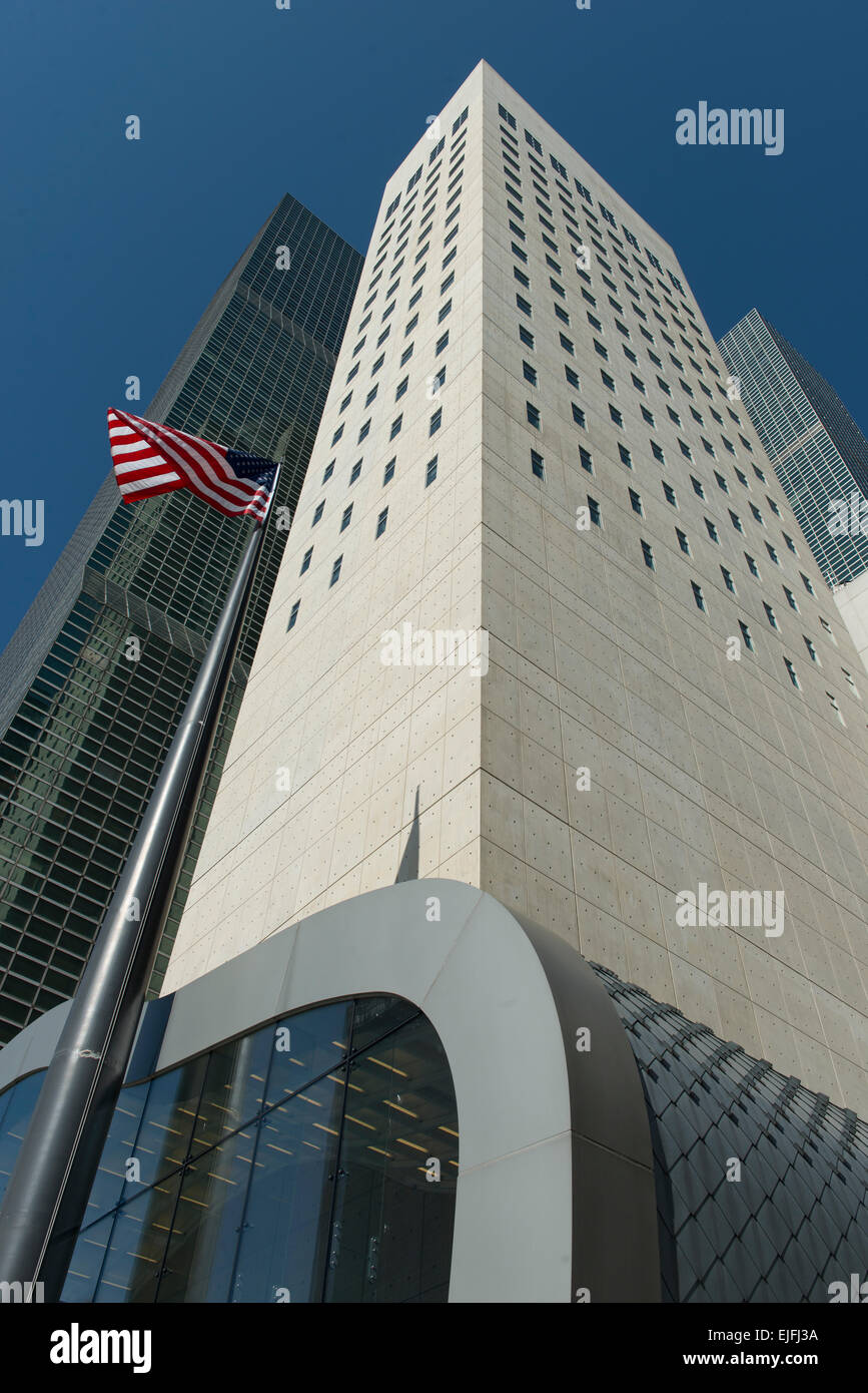 Low angle view of the United States Mission to the United Nations ...