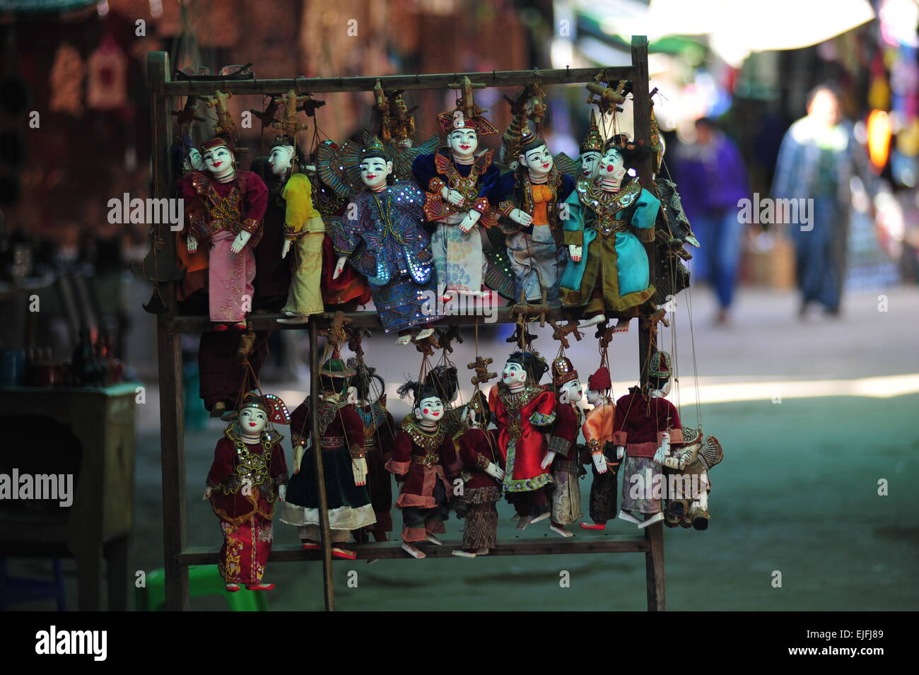 puppets at the Market in Bagan, Myanmar Stock Photo - Alamy