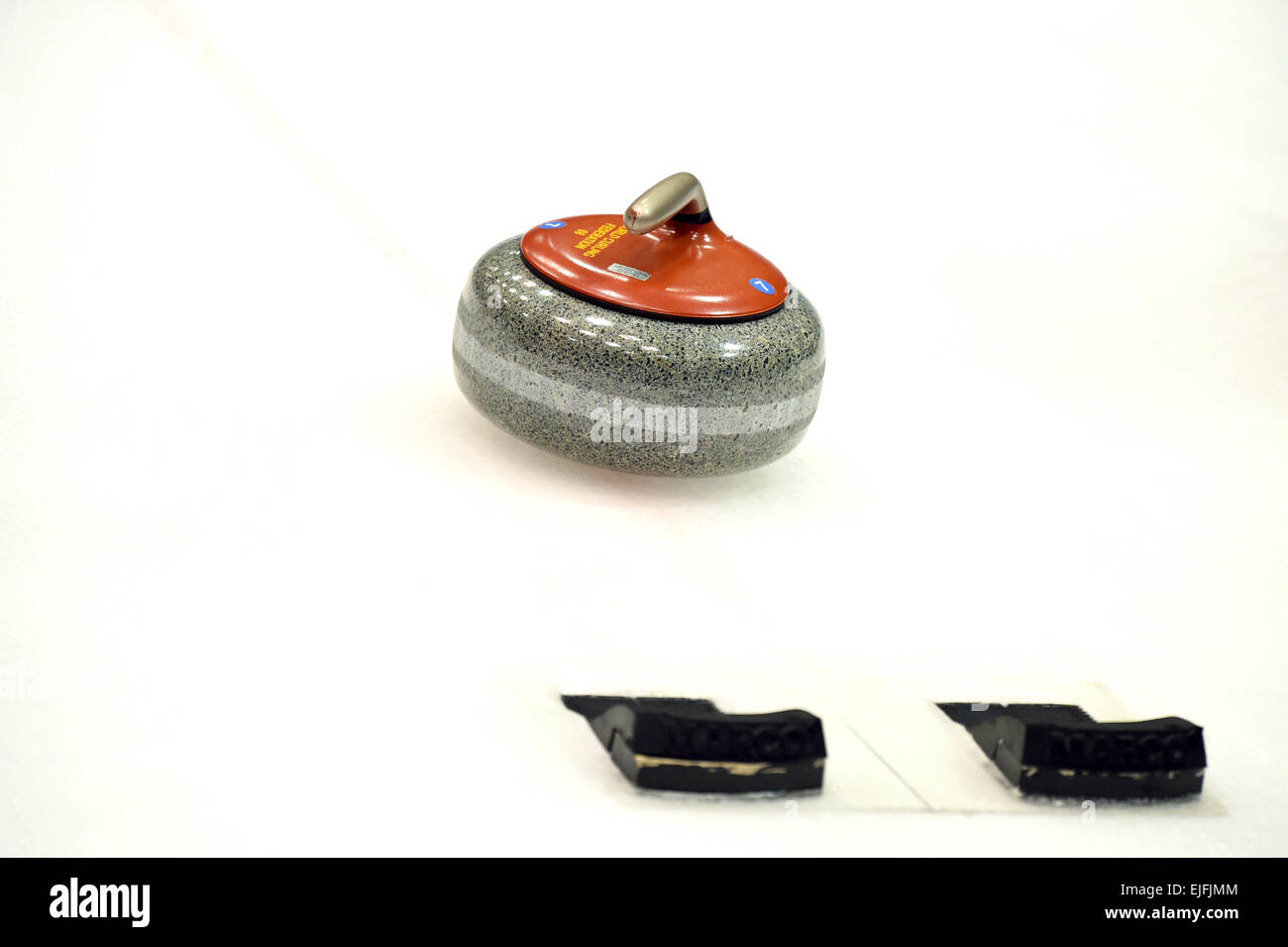 Sapporo, Hokkaido, Japan. 19th Mar, 2015. Stone and hack Curling ...