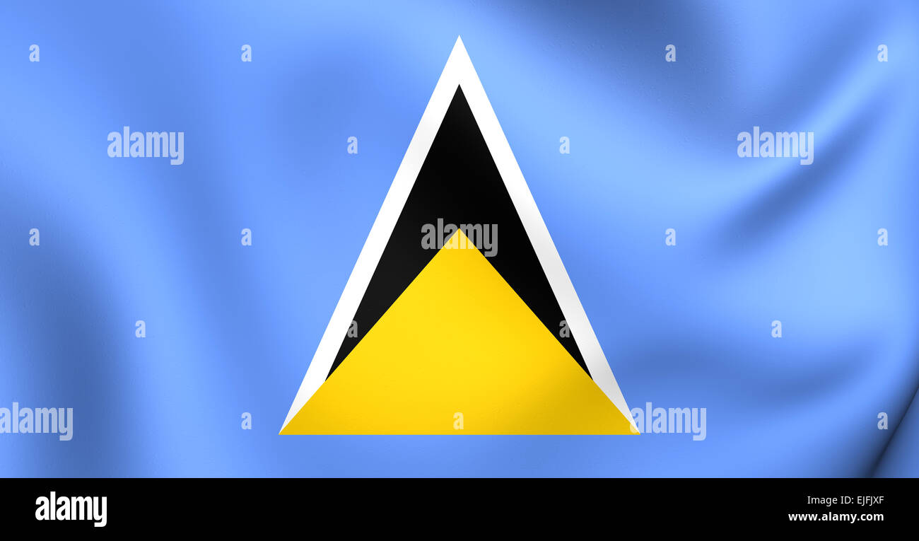 Flag of Saint Lucia. Close Up Stock Photo - Alamy