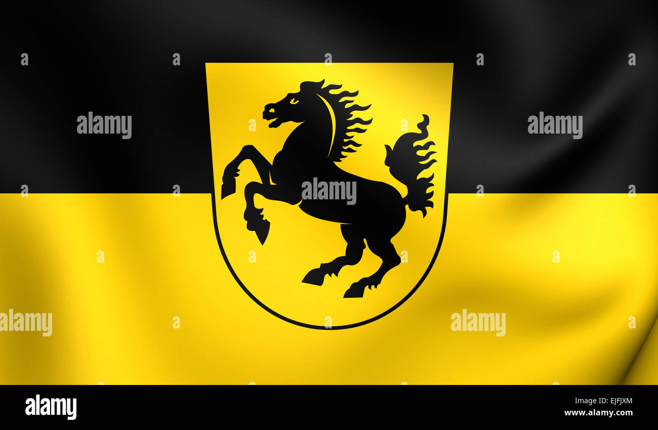 Flag of Stuttgart, Germany. Close Up Stock Photo - Alamy
