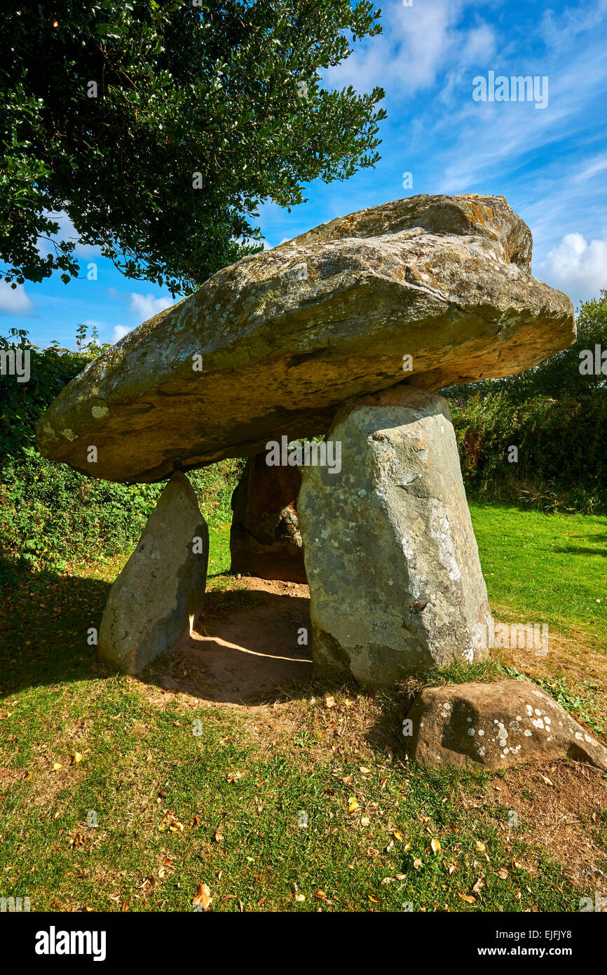 Carreg Coetan Quoit is a megalithic burial dolmen from the Neolithic ...