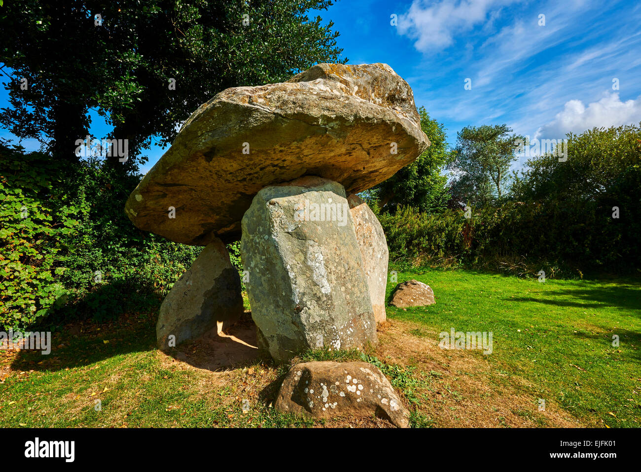 Carreg Coetan Quoit is a megalithic burial dolmen from the Neolithic ...